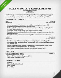 Retail Sales Associate Resume Sample Writing Guide RG