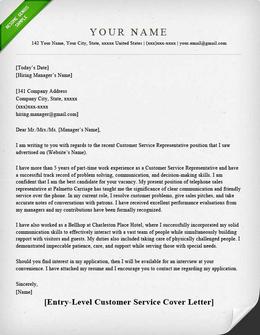 Customer Service Cover Letter Samples Resume Genius