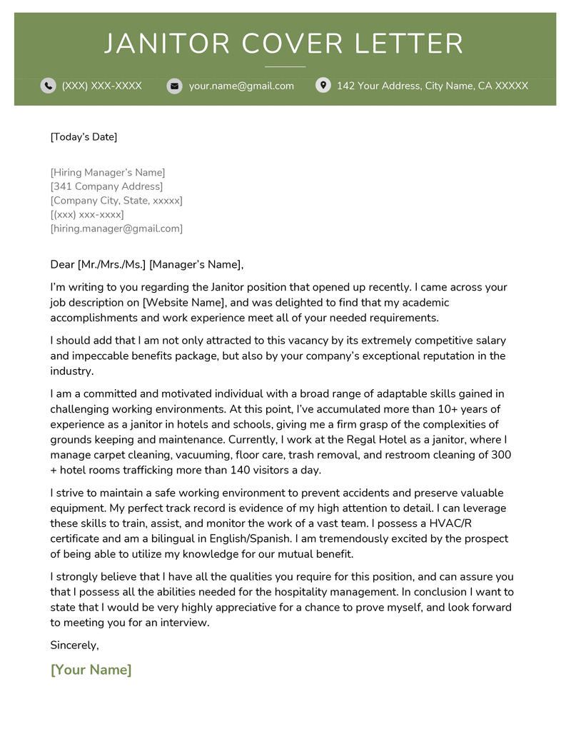 Janitor Resume Examples & Template for 2026