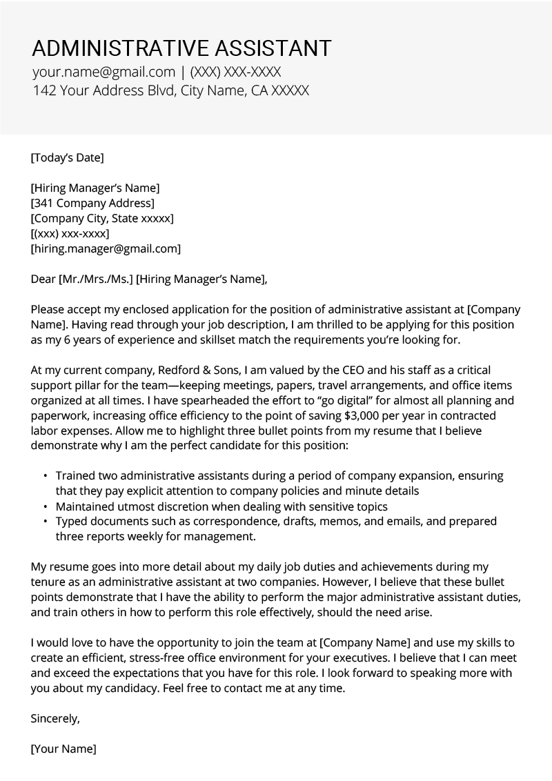 Sample Cover Letter For Office Assistant Job Primary Taken Most Valued