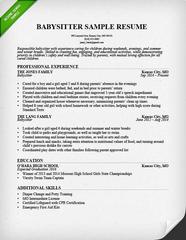 Resume For Babysitter Sample 4DOUBUTSU