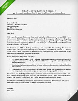 Executive Cover Letter Examples CEO CIO CTO Resume Genius