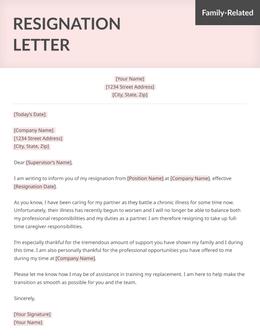 Resignation Letter For Family Problem Resume Marketing Skills Resume 