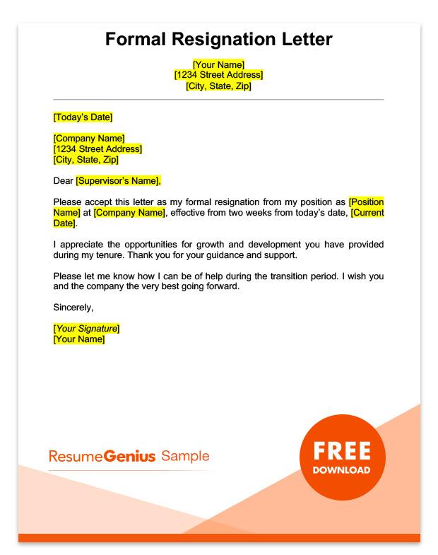 Two Weeks Notice Letter Template Ideas 2022
