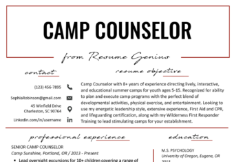 Camp Counselor Cover Letter Sample & Tips | Resume Genius