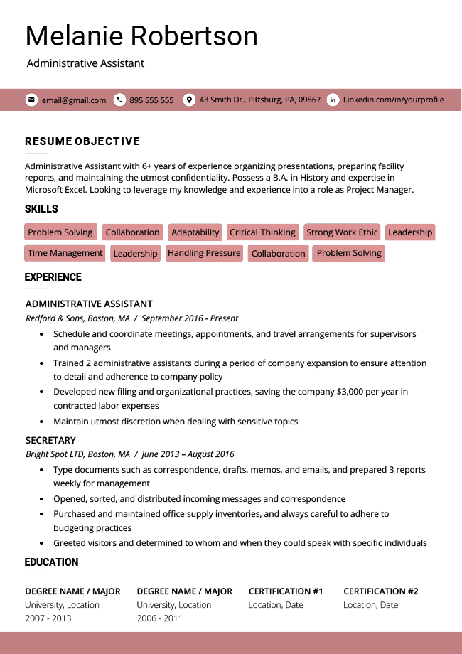 40 Modern Resume Templates Free To Download Resume Genius