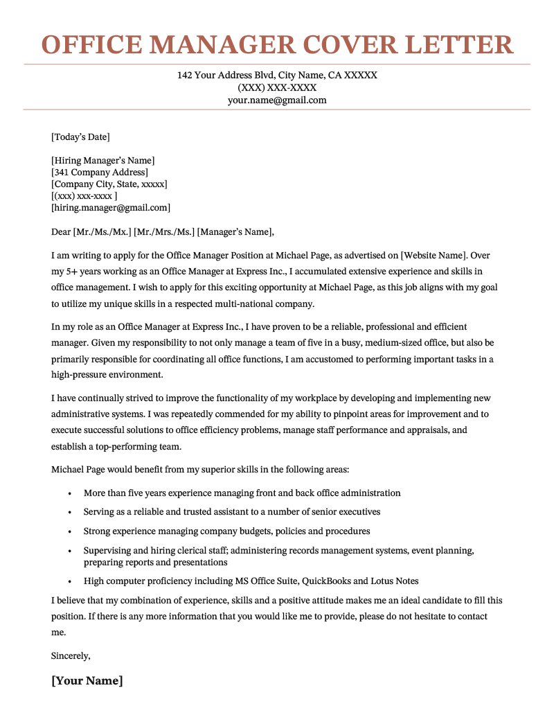 Business Development Cover Letter Example & Tips