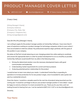 Sample Cover Letter For Experienced Professional Sample Cover Letter