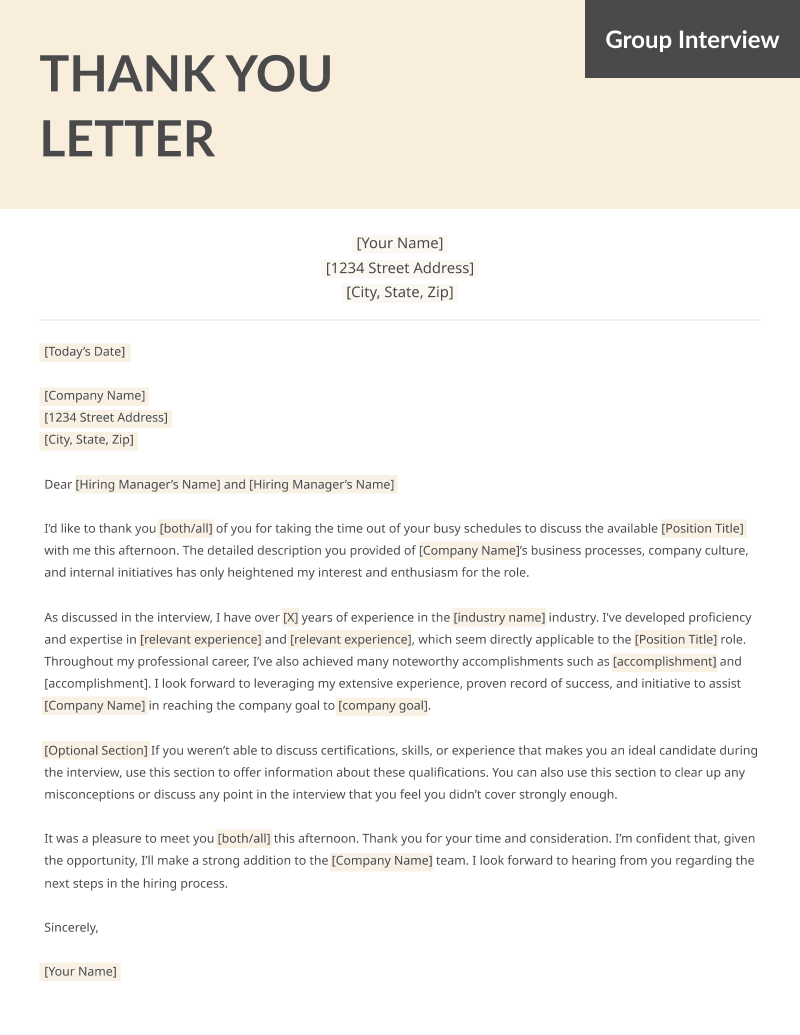 Thank You Letter After Interview Email Examples Templates 2023 