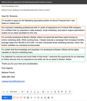 How To Write An Email Cover Letter: Samples + 5 Writing Tips