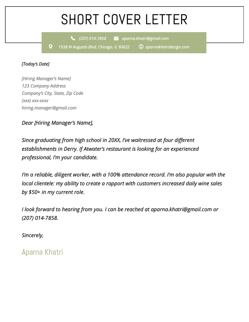 5 Short Cover Letter Examples (And How to Write Your Own)