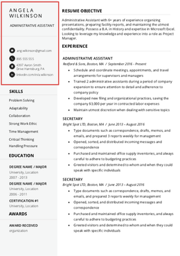 Resume Header 3 Professional Examples 