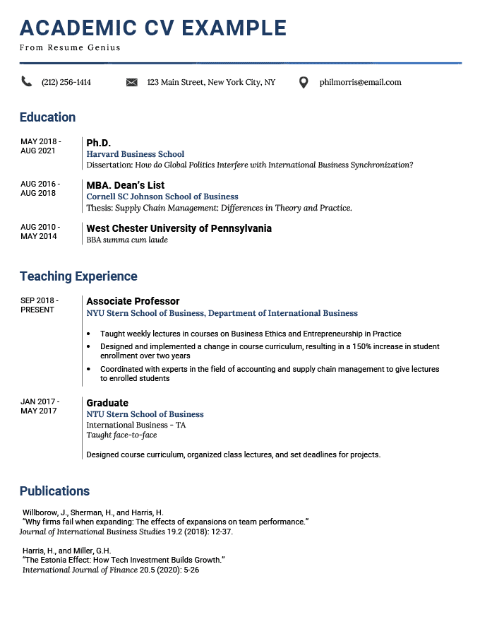 CV Examples 380 Curriculum Vitae Samples Free Download 