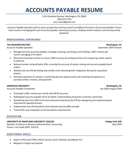 Sample Resume Summary For Accounts Receivable Terrysemac