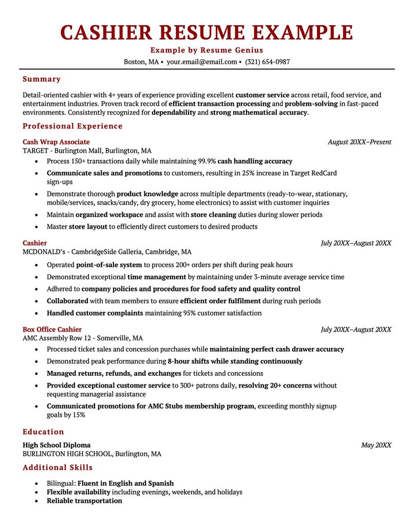 The Best Cashier Skills for Your Resume (With Tips & Examples)