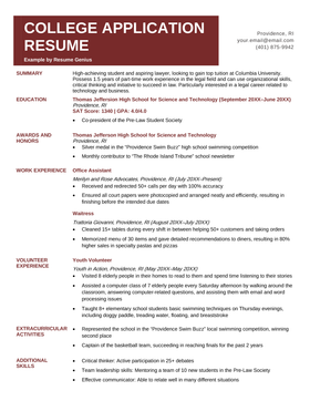 College Student Resume Examples (With Template and Tips)