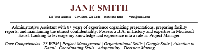 Core Competencies On A Resume 79 Examples Resume Genius