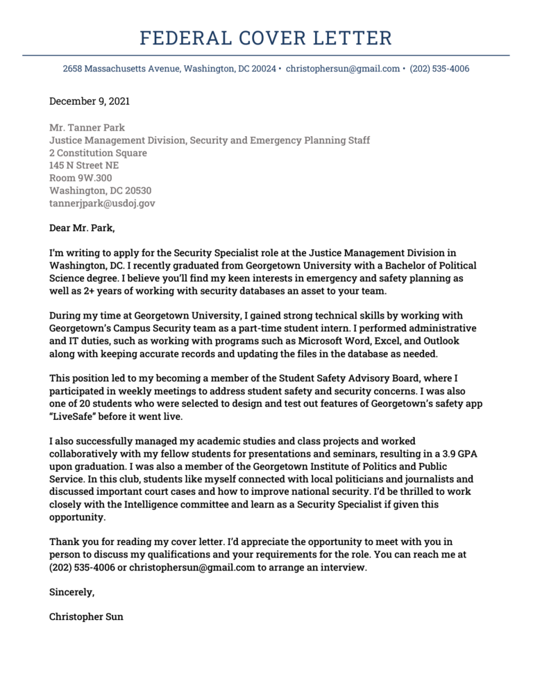 How to Write a Cover Letter for a Government Job