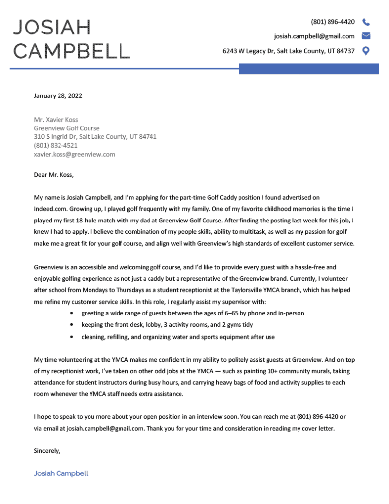 How To Write A Cover Letter With No Experience Examples 