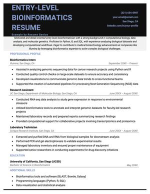 Bioinformatics Resume Examples & 22+ Skills to List
