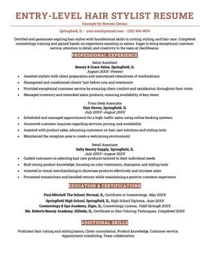 2 Hair Stylist Resume Examples [Free to Download]
