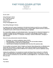 Fast Food Cover Letter Sample Writing Tips Resume Genius Fast Food Cover Letter Sample Writing Tips Resume Genius