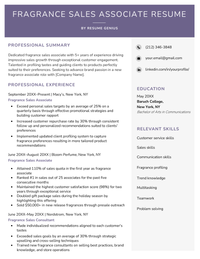 Fragrance Sales Associate Resume Examples & Expert Writing Tips