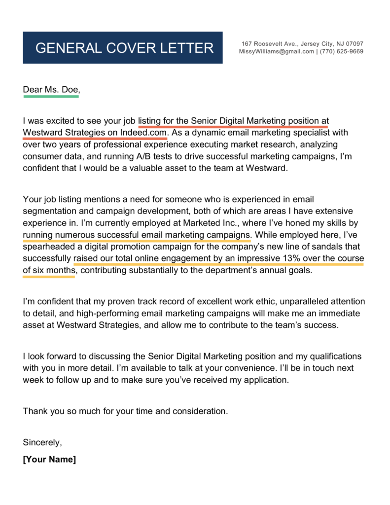 200+ Professional Cover Letter Examples for Job Seekers