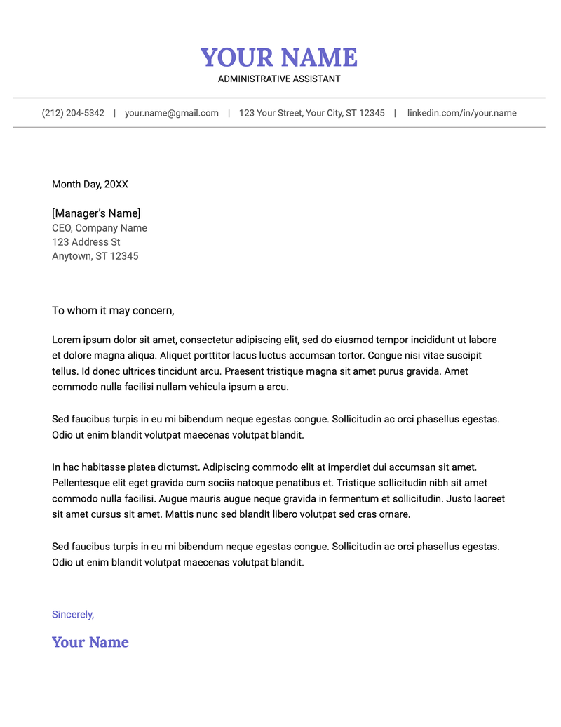 20 of the Best Free Cover Letter Templates for Google Docs