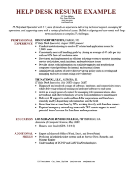 Help Desk Resume Example Free Download 