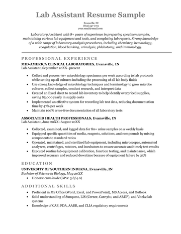 Chemistry Resume: Examples & Writing Tips | Resume Genius