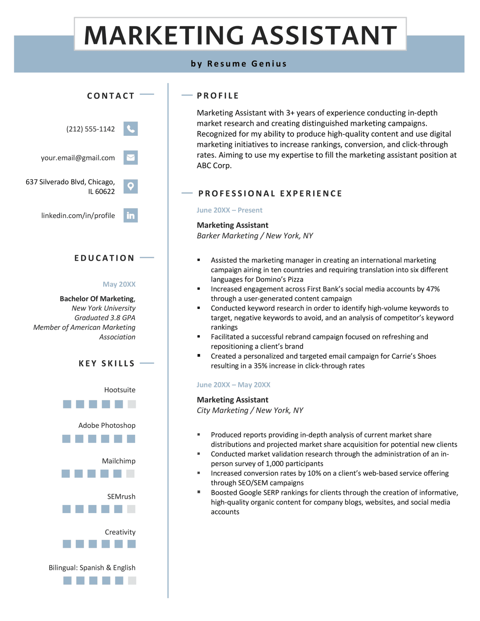 15 Marketing Resume Examples & Writing Tips for 2024