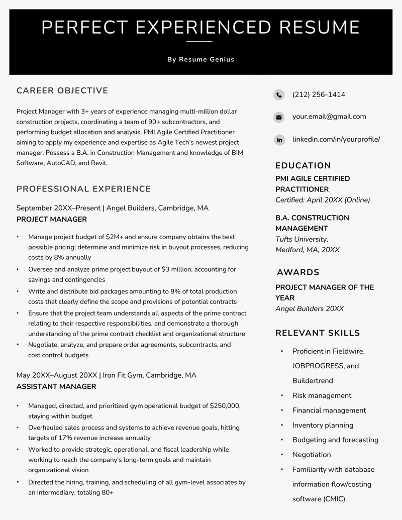 3 Perfect Resume Examples (According to Experts)
