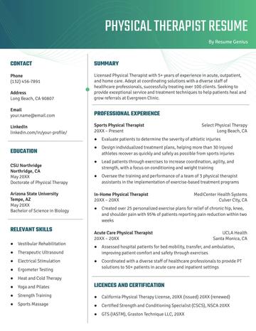 Physical Therapy Cover Letter | Sample & Template