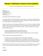 Warehouse Manager Cover Letter Example & Download