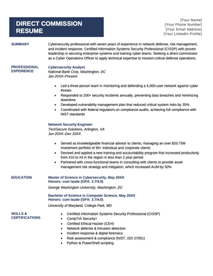 Military Resume Examples & Template | Resume Genius