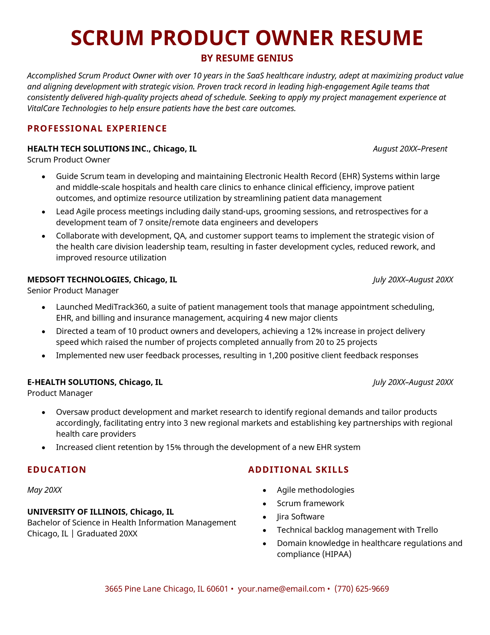 4 Product Owner Resume Examples & Expert Writing Tips