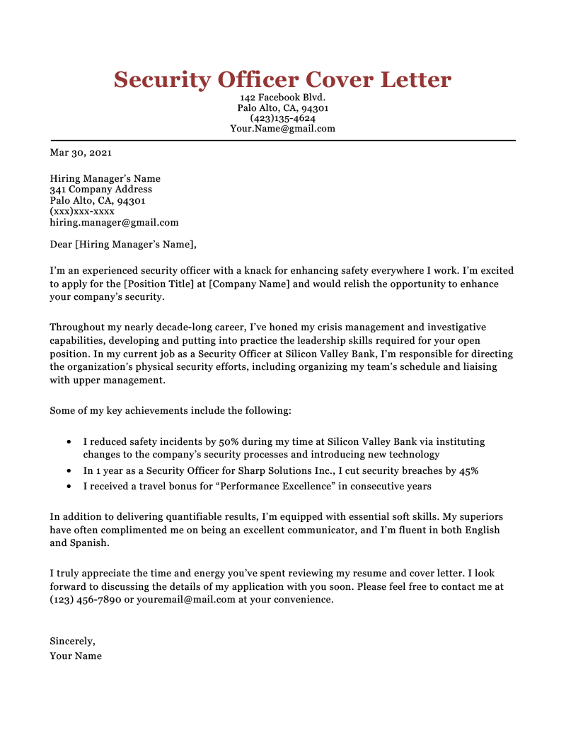 CIA Cover Letter Sample & Writing Tips - Resume Genius