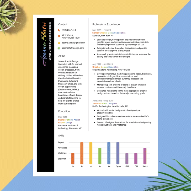 13 Visual Resume Templates We Love for 2024
