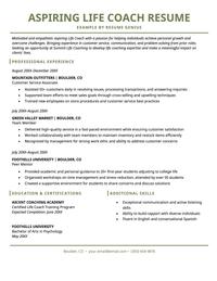Life Coach Resume Examples & Template for 2026