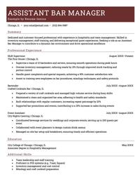 Bar Manager Resume: 2 Examples & Text Template