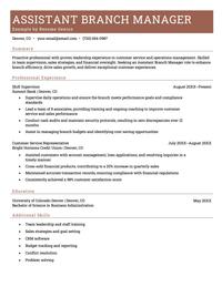 Branch Manager Resume Examples, Template, & Writing Tips