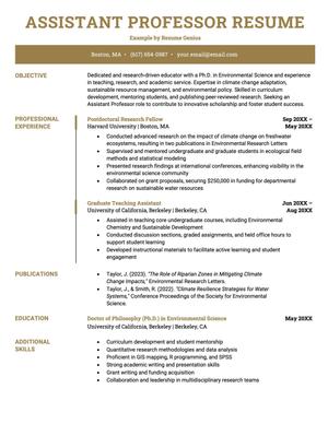 College Professor Resume Examples - Skills & Free Download