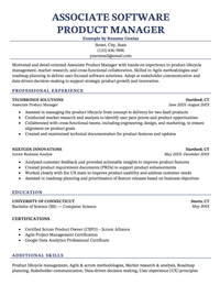 Software Product Manager Resume - Examples & Writing Tips