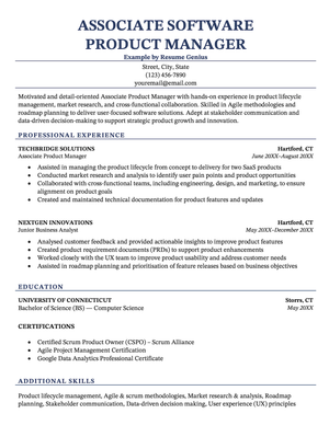 Software Product Manager Resume - Examples & Writing Tips