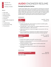 DJ Resume - Sample, Free Template, & Skills to List