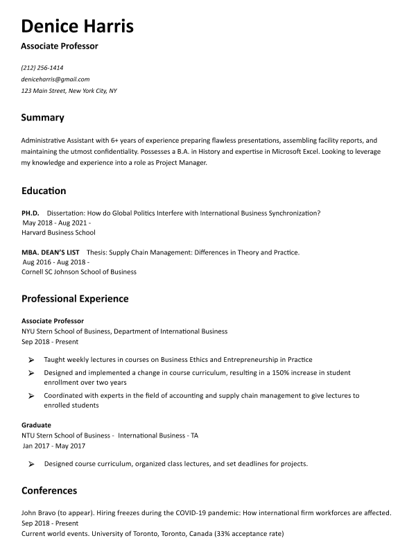 400+ CV Examples for Everyone (Academics & Non-academics)