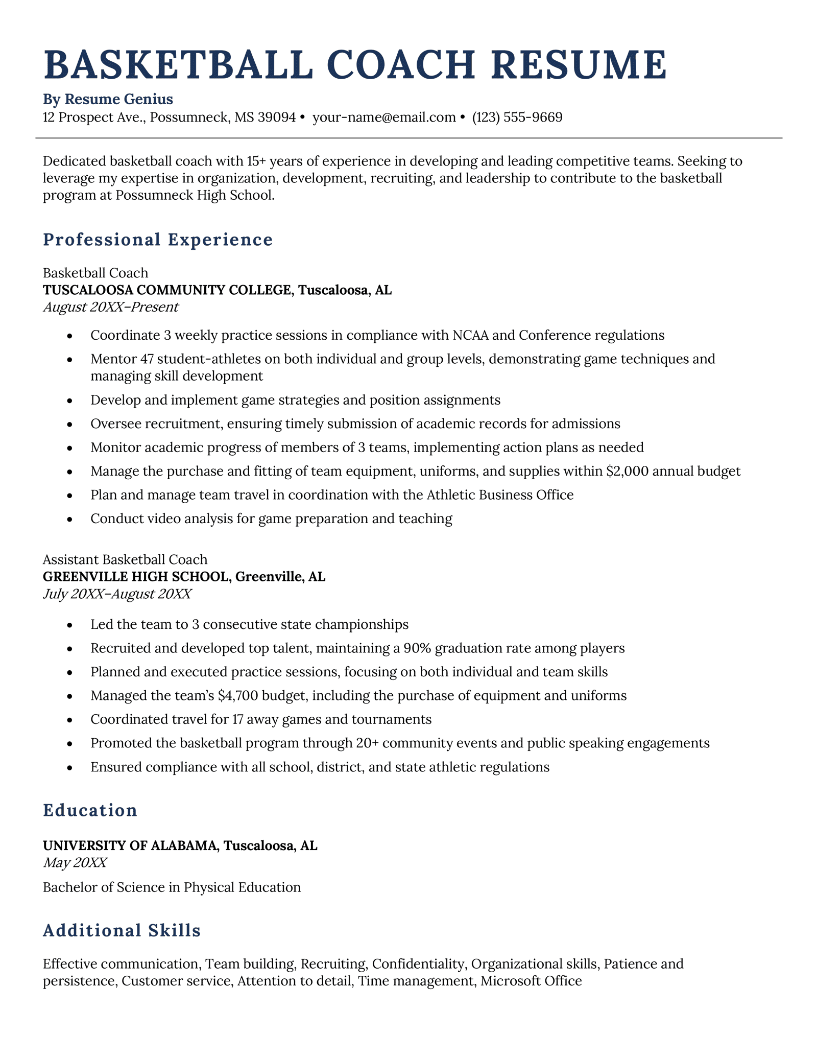 7 Coaching Resume Examples (with Writing Tips for 2026)