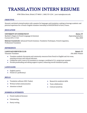 4 Translator Resume Examples & Template [Free Download]