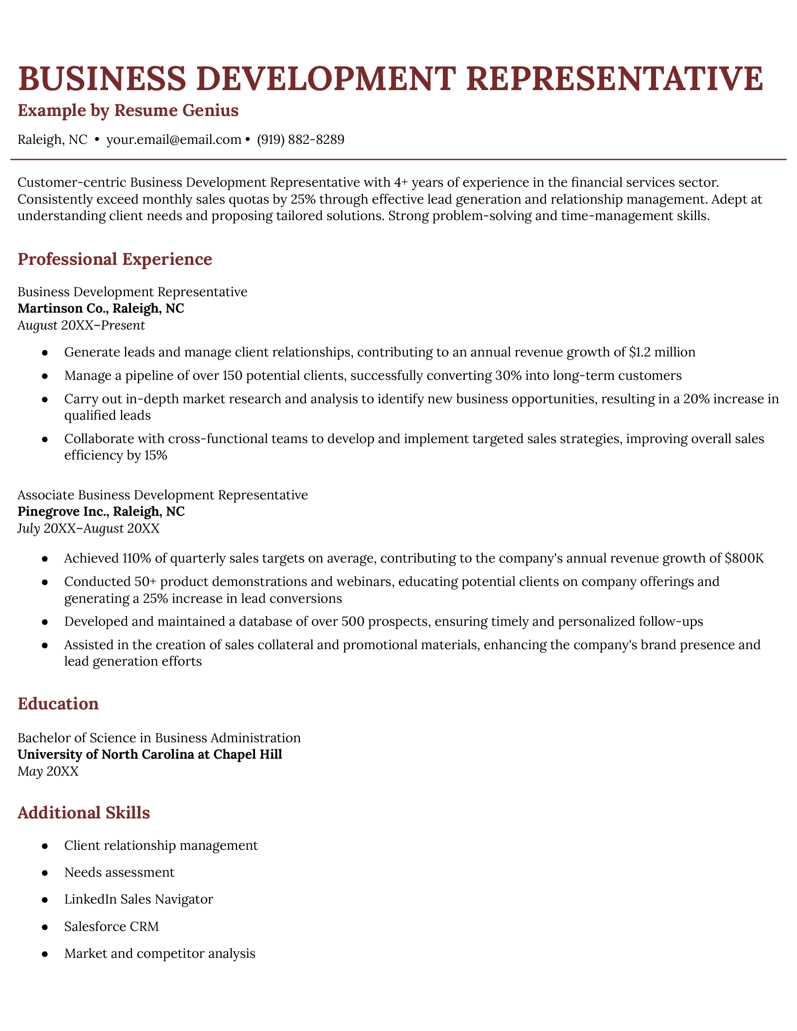 5 Business Development Resume Examples for 2025